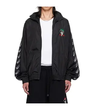 LU'U DAN Embroidered Logo Windbreaker Jacket
