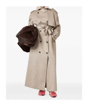 Giuseppe Di Morabito Double-breasted Belted Coat - Light-colored