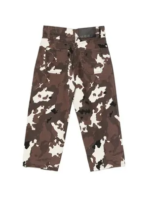 MSGM Camouflage Print Straight Leg Trousers