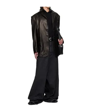 LU'U DAN Oversized Tailored Leather Blazer