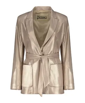 Herno Tie-waist Blazer - Beige