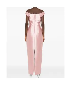 Solace Off-the-shoulder Dress With Ruffle Detailing - Light Pink