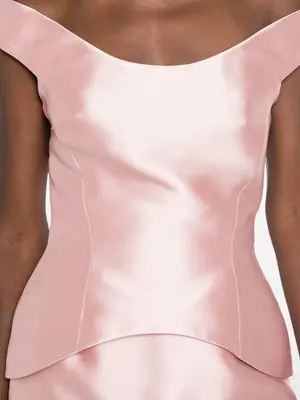 Solace Off-the-shoulder Dress With Ruffle Detailing - Light Pink