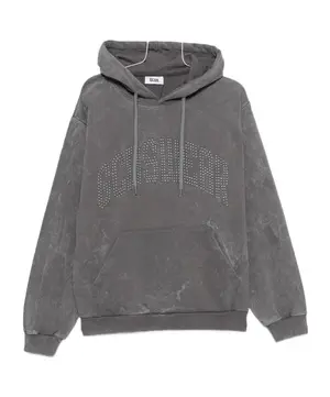 Gcds Stud-embellished Washed-effect Hoodie