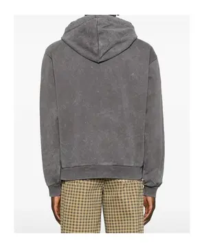 Gcds Stud-embellished Washed-effect Hoodie