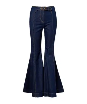 Zimmermann Luna Belted Flared Jeans