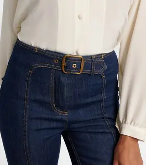 Zimmermann Luna Belted Flared Jeans
