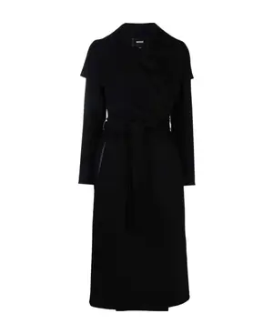 Mackage Belted Long Coat - Black