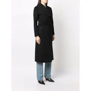 Mackage Belted Long Coat - Black