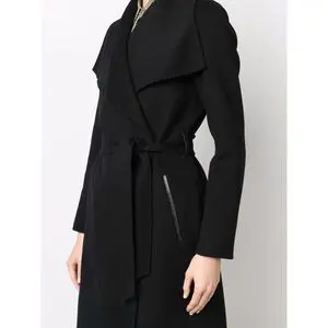 Mackage Belted Long Coat - Black