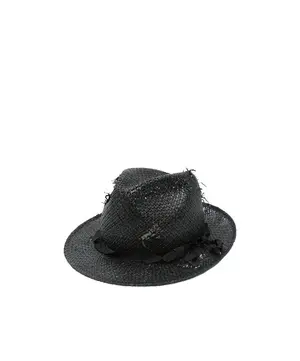 Yohji Yamamoto Distressed Fedora - Black