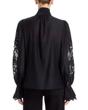 Kobi Halperin Embroidered Lace Blouse