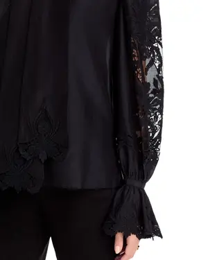 Kobi Halperin Embroidered Lace Blouse