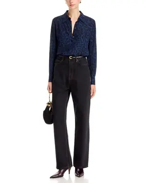 Kobi Halperin Button-front Blouse With Animal Print