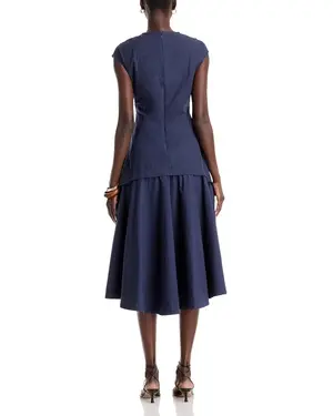 A.REN Cotton Cap Sleeve Midi Dress