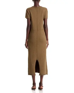 A.REN Blythe Cotton Blend Short Sleeve Midi Dress