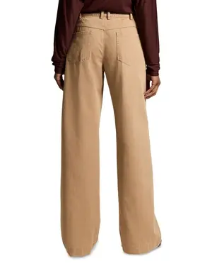 Vince Washed Cotton Wide Leg Pants