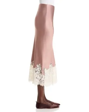 A.REN Celeste Contrast Lace Midi Skirt