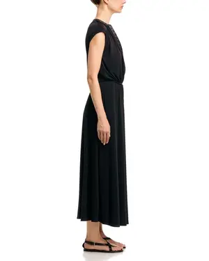 Vince Stud Trim Cap Sleeve Maxi Dress