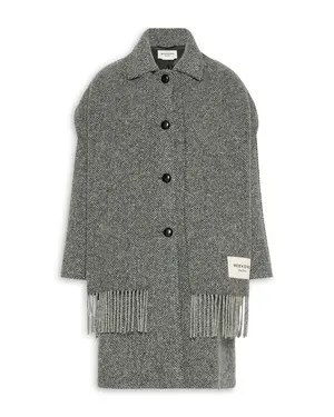 Max Mara Wkdlatino Wool Blend Coat With Scarf Detail