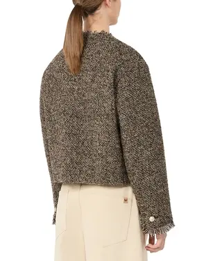 Max Mara Wkdvento Boucle Knit Cropped Jacket