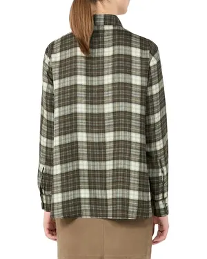 Max Mara Plaid Silk Shirt