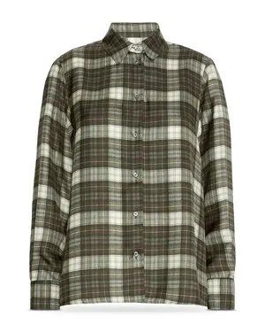 Max Mara Plaid Silk Shirt