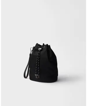 Prada Speedrock Re-nylon And Leather Pouch - Black