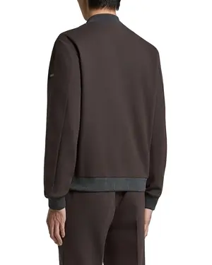 Peserico Cotton Blend Double Interlock Zip Sweater