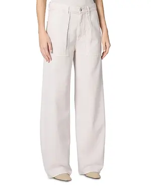 AGOLDE Low Curve Utility High Rise Tapered Jeans - Bone