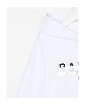Balmain Logo Print Cotton Hoodie