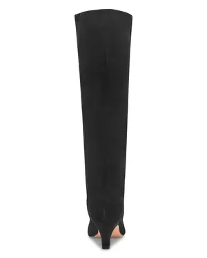 MARC FISHER LTD. Erynn Leather Knee High Boots - Black