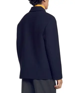 Sandro Blouson Wool Blend Worker Jacket