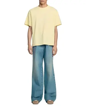 Sandro Oversized Cotton Crewneck T-shirt - Souffre