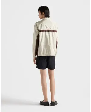 Prada Mohair Wool Drawstring Cargo Shorts