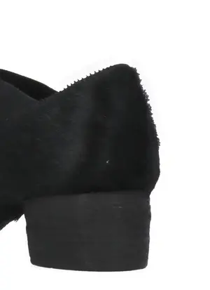 UMA WANG Square-toe Leather Ballerina - Black