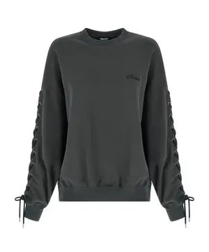 ROTATE BY BIRGER CHRISTENSEN Lace-up Crewneck Sweatshirt