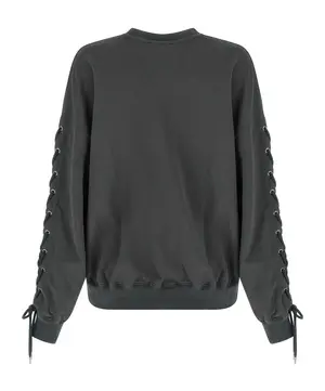 ROTATE BY BIRGER CHRISTENSEN Lace-up Crewneck Sweatshirt