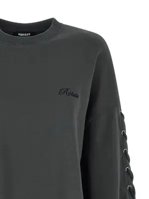 ROTATE BY BIRGER CHRISTENSEN Lace-up Crewneck Sweatshirt