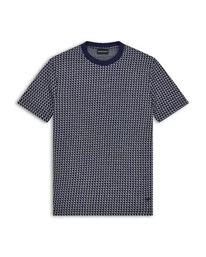Emporio Armani Geometric Micro Motif Crewneck T-shirt