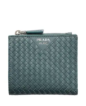 Prada Small Leather Wallet - Blue