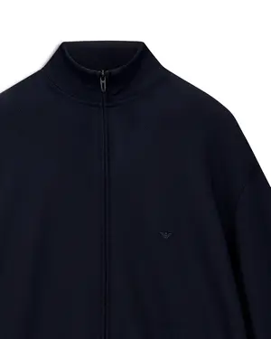 Emporio Armani Textured Zip Sweatshirt