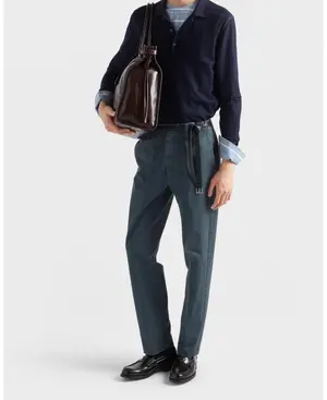 Prada Brushed Leather Loafers