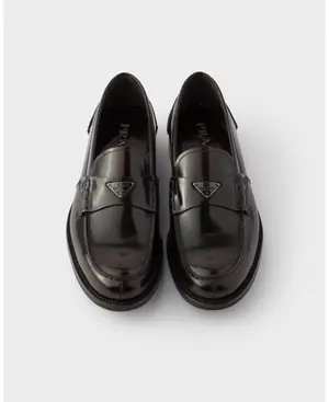 Prada Brushed Leather Loafers