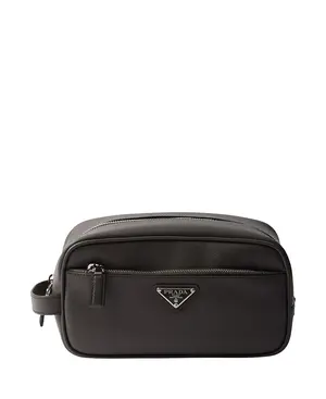 Prada Saffiano Leather Travel Pouch - Grey