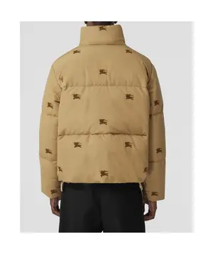 Burberry Embroidered Logo Down Puffer Jacket