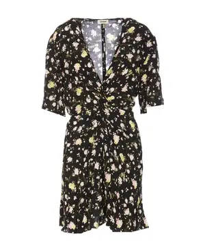 Zadig&Voltaire Voltaire Floral-printed V-neck Dress - Black