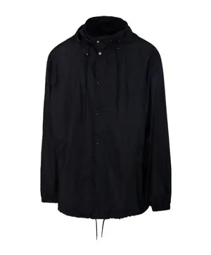 Balenciaga Logo Printed Hooded Short Windbreaker