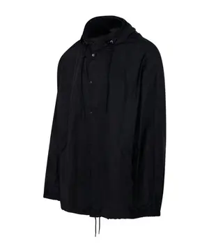 Balenciaga Logo Printed Hooded Short Windbreaker