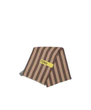 Fendi Woven Logo Scarf - Brown